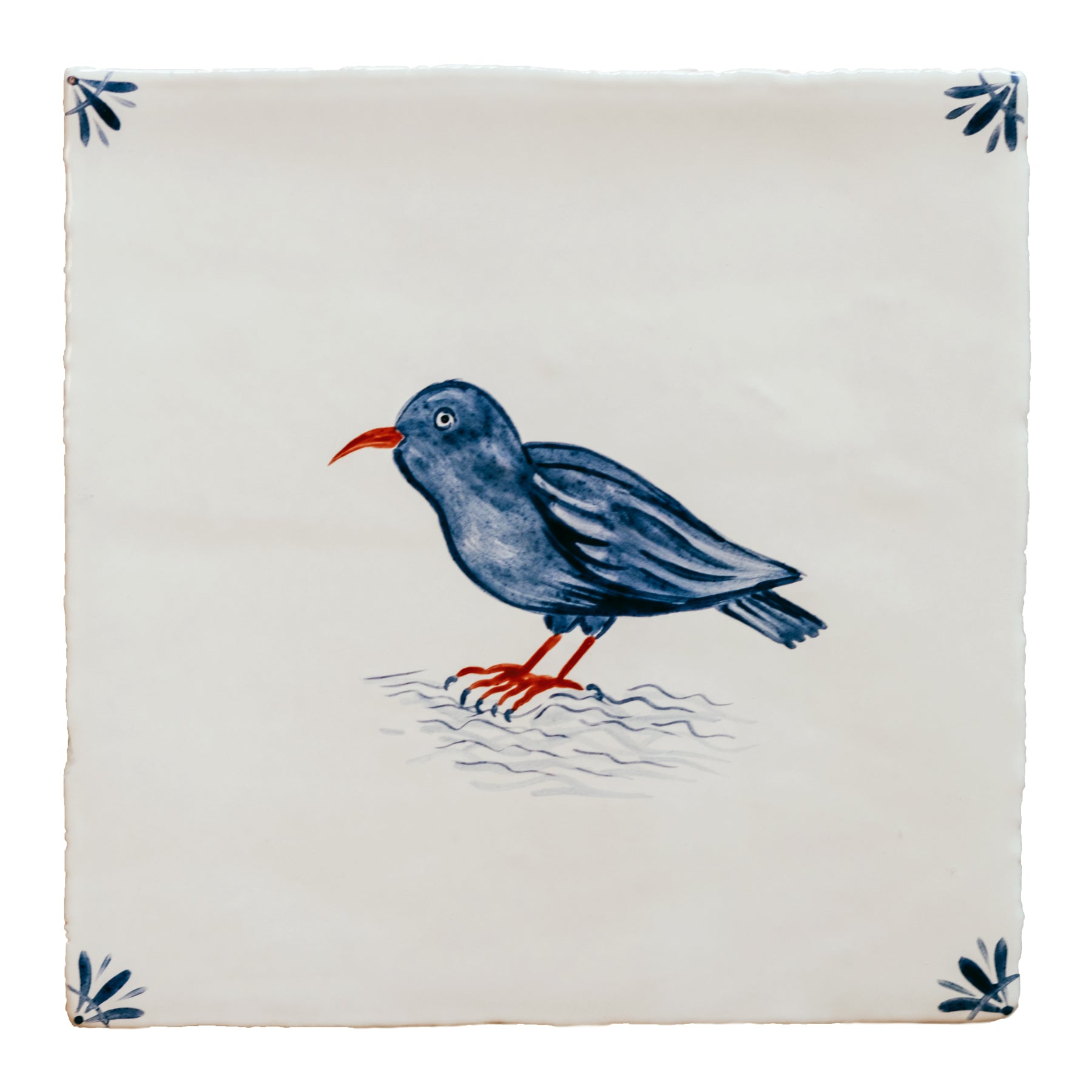 Cornish Delft Red Chough – Decorum Studio Cornwall